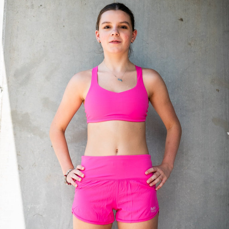 Hot Pink Poly Shorts Impi Sportswear