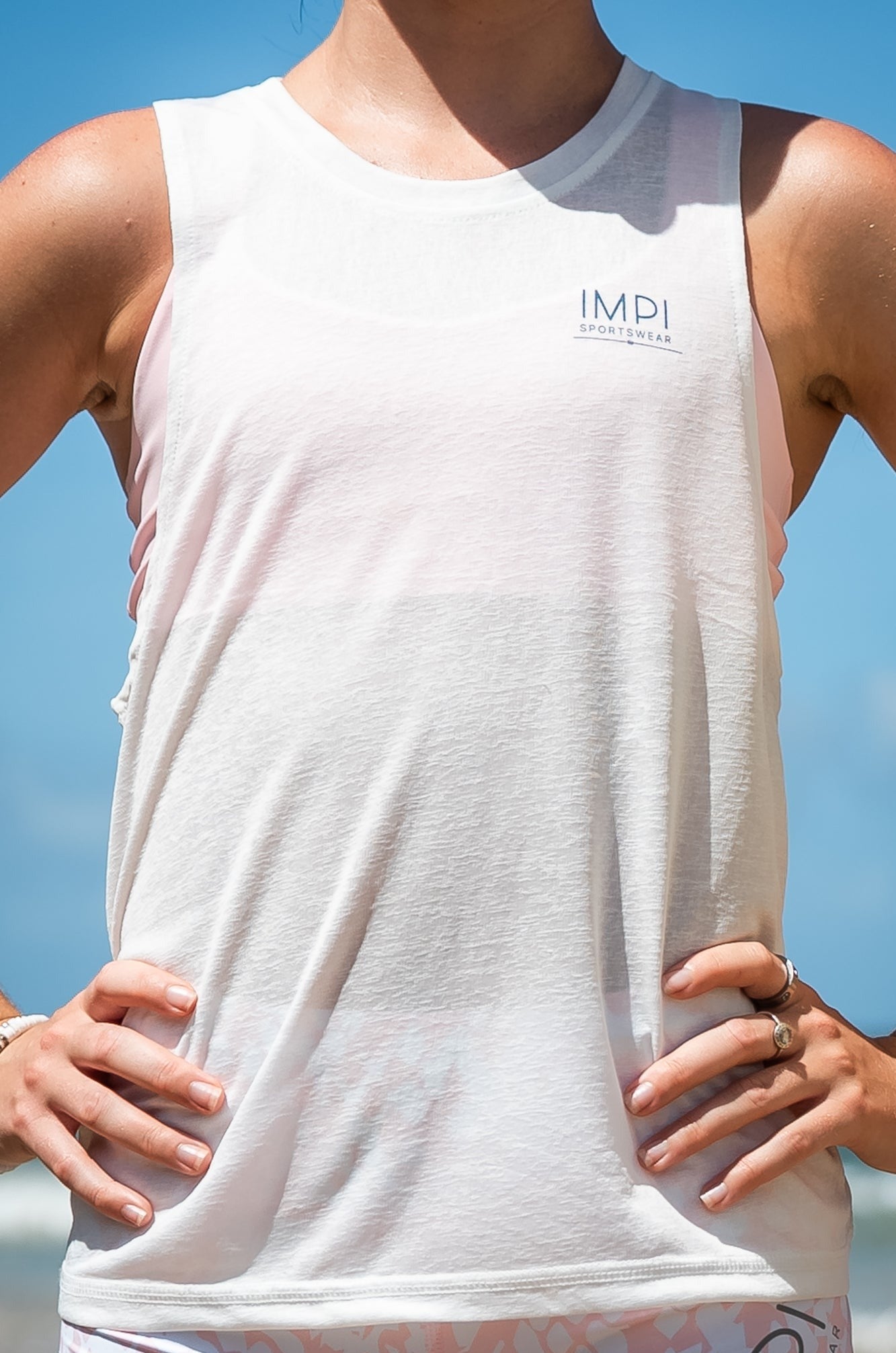 IMPI Open Back Running Singlet - White - IMPI Sportswear