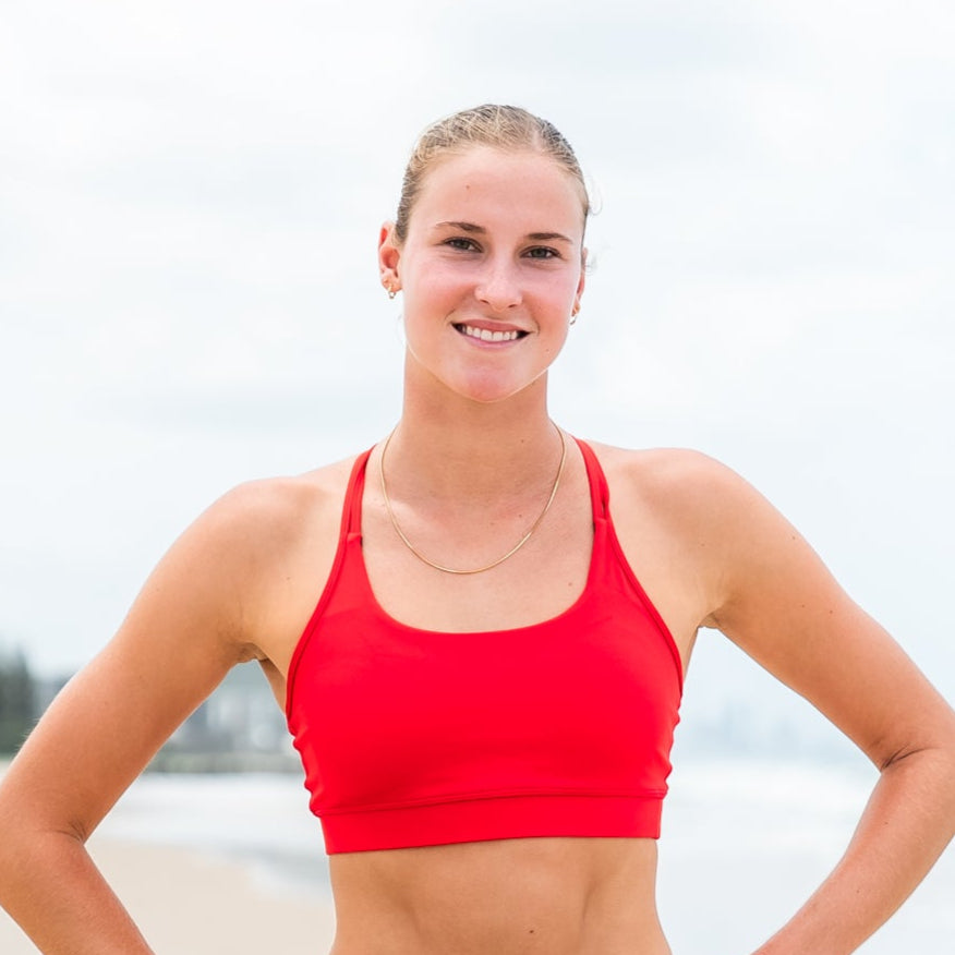 IMPI Running Loop Bra Top - Red - Impi Sportswear