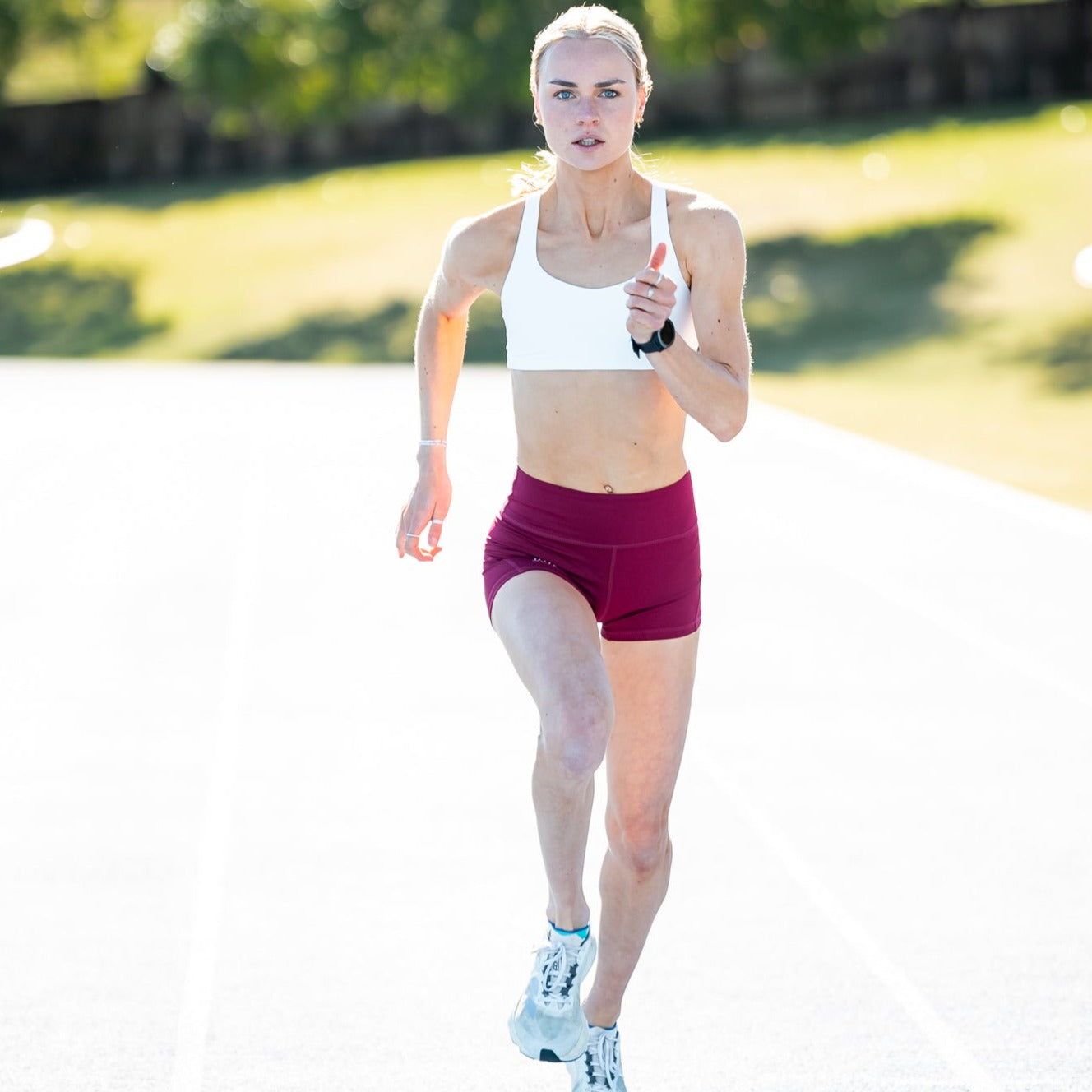 IMPI High Waist Running Short - Maroon - Impi Sportswear
