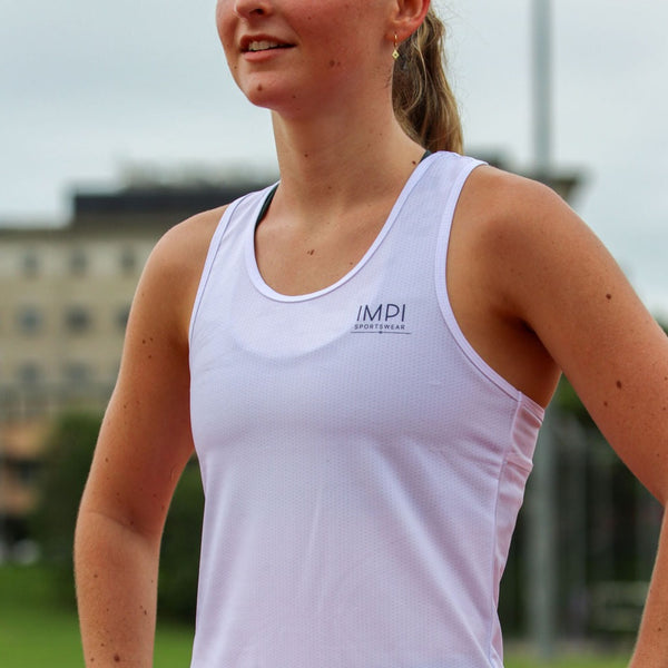 IMPI Fitted Running Singlet - White - Impi Sportswear
