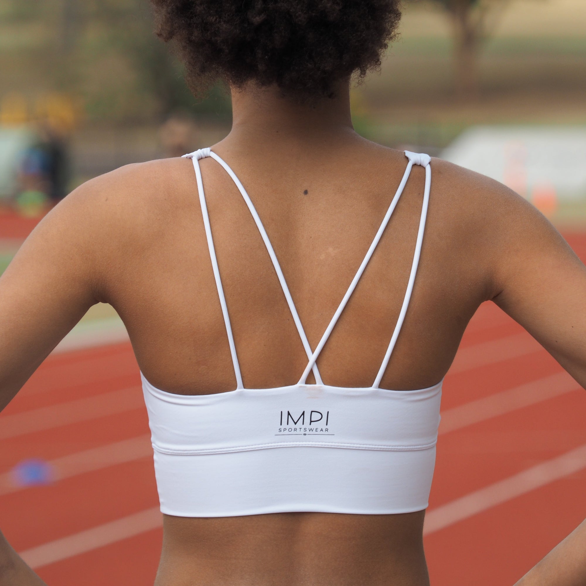 IMPI Longer Strappy Running Crop - White - IMPI Sportswear