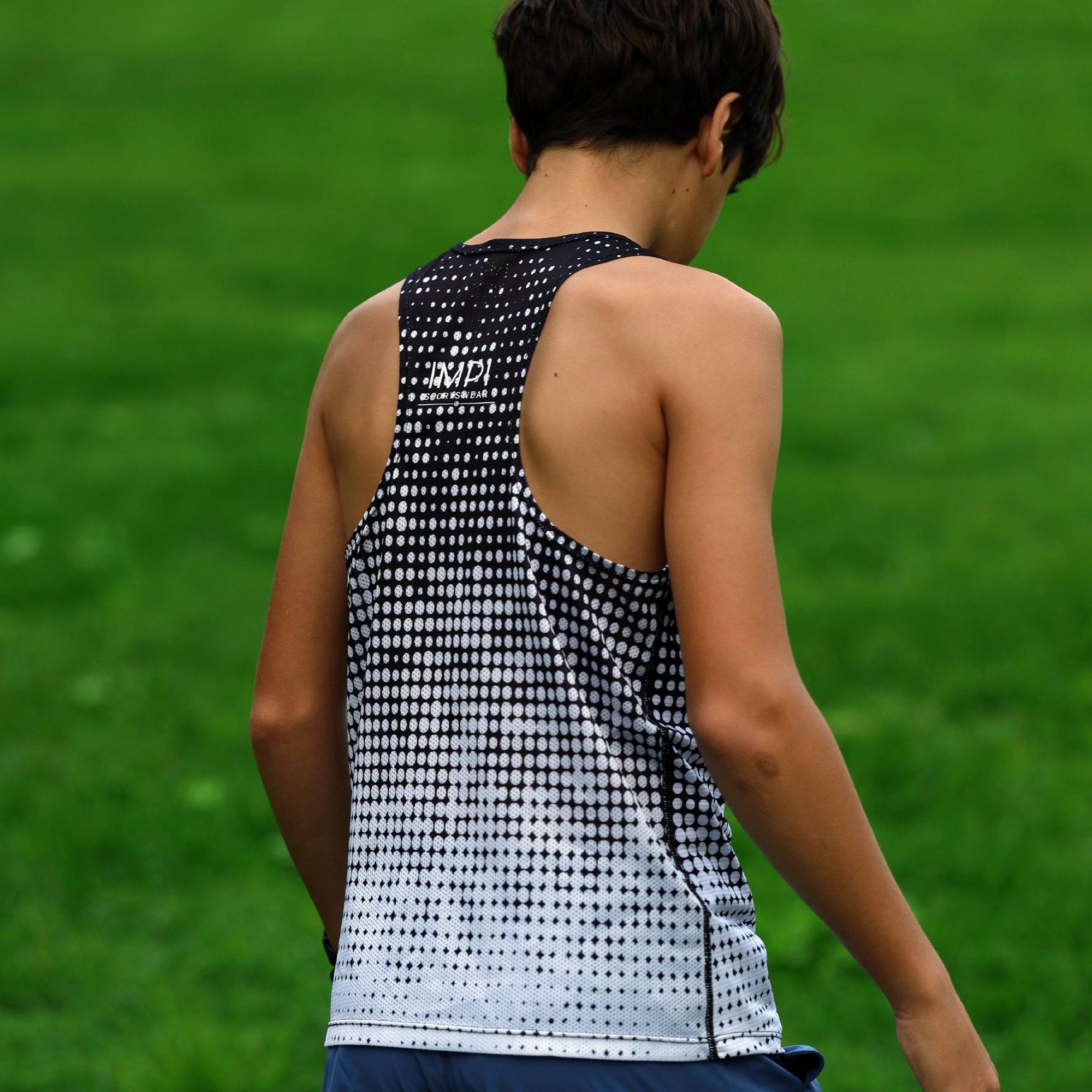 IMPI Boys Race Back Singlet - Black/White - IMPI Sportswear