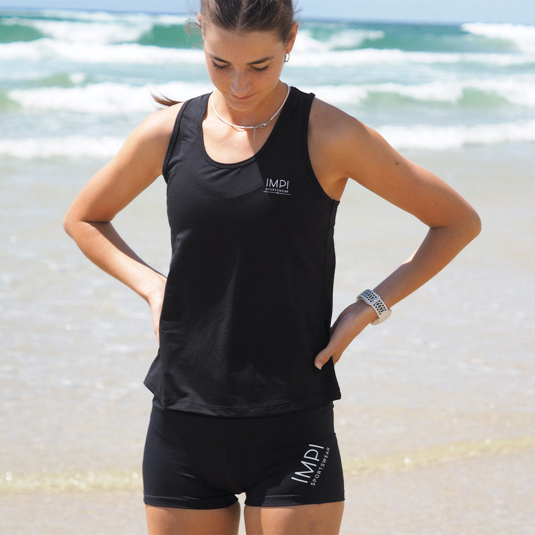 IMPI Fitted Running Singlet - Black - Impi Sportswear