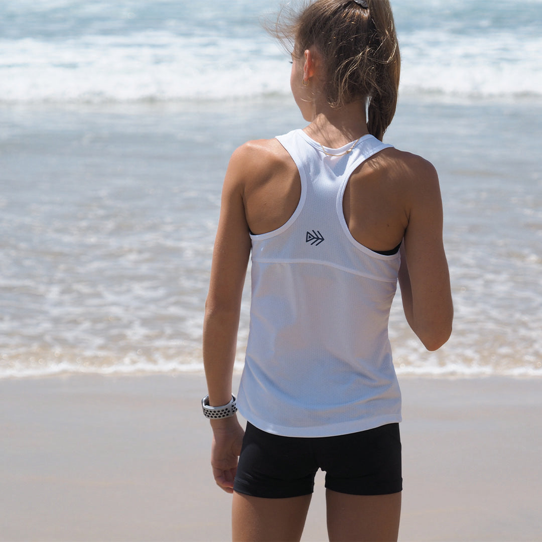 IMPI Fitted Running Singlet - White - Impi Sportswear